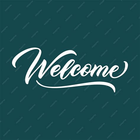 Premium Vector Welcome Design Vector Art Decoration Word Beautiful