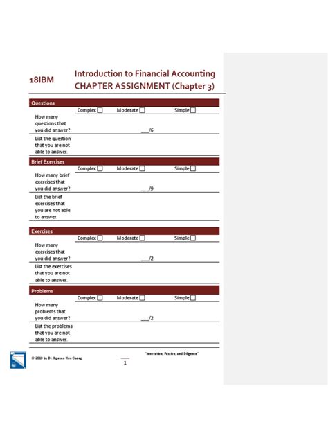 Chapter 3 Assignment Answer Itfa 18ibm Pdf Financial Accounting