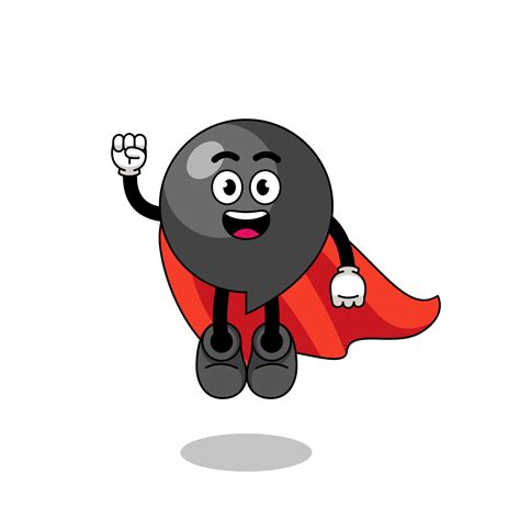 Comma Symbol Cartoon With Flying Superhero 15009212 Vector Art At Vecteezy