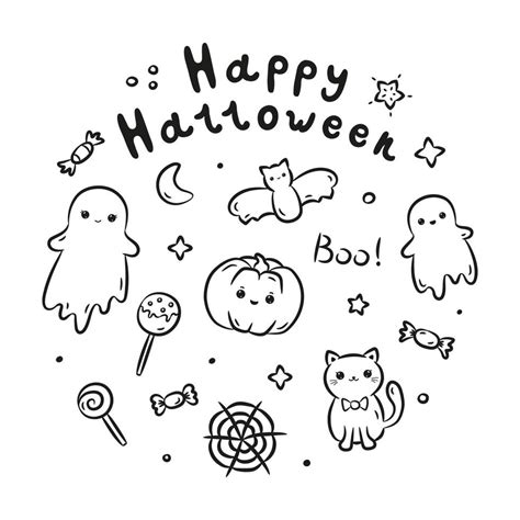 Adorable Cute Halloween Drawings Easy At Joy Herman Blog