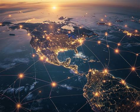 Efficient Global Trade Network Mapping Key Shipping Routes For Supply