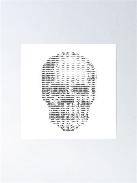 Skull Ascii Code Poster For Sale By Ralphdior Redbubble