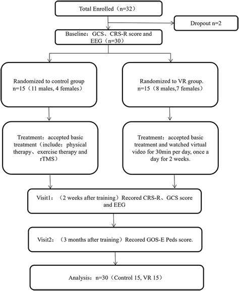 Diagram Describing Study Flow Gcs Glasgow Coma Scale Crs R Coma