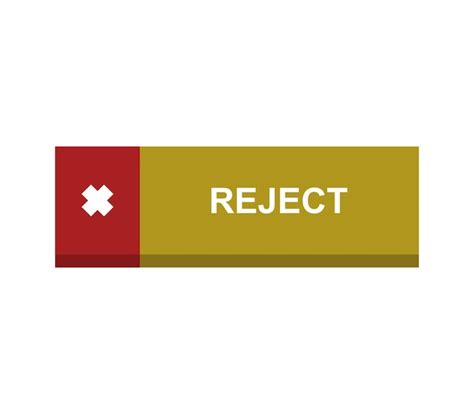 Premium Vector Reject Button
