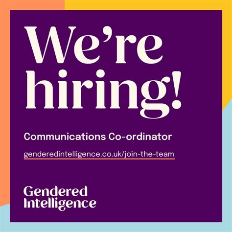 Gendered Intelligence On Linkedin Were Looking For A Self Motivated