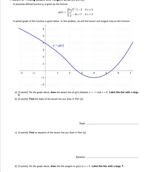 Solved A Piecewise Defined Function G Is Given By The Chegg