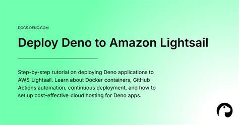 Deploy Deno To Amazon Lightsail