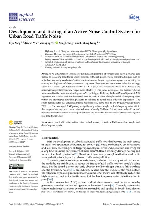 pdf development and testing of an active noise control system for