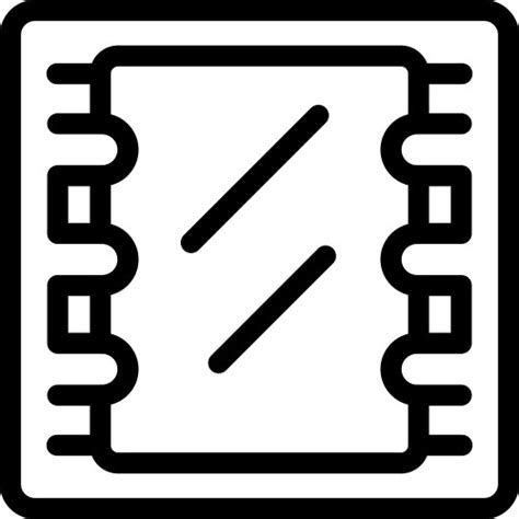 Electronic Circuit Board Icon White Royalty Free Vector