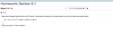 Homework Section 6 1 Score 0 Of 1 Pt 1 Of 10 2