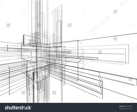 Abstract Wireframe White Background Stock Photo Shutterstock