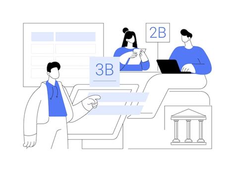 Premium Vector Bank Queue Management System Isolated Cartoon Vector