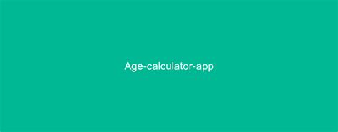 Age Calculator App Javascript