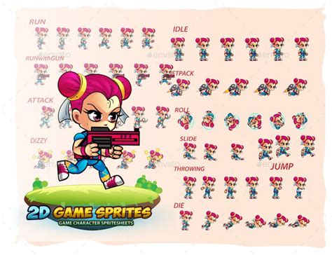 Kim 2d Game Charcter Sprites Sprite Graphic Illustration Creative