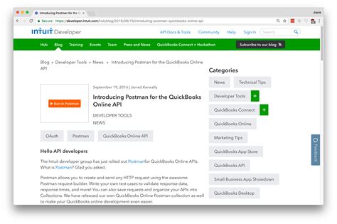 Postman Is A Quick Start For Quickbooks Online Api Endpoints Postman Blog