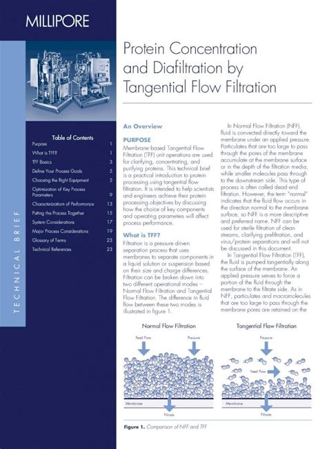 (PDF) MILLIPORE - Protein Concentration and Diafiltration by Tangential ...