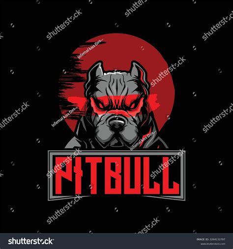 Pitbull Head Cartoon Character Vector Logo Stock Vector Royalty Free