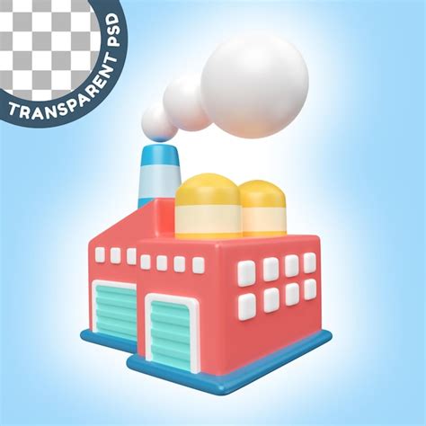 Premium Psd Factory 3d Illustration Icon