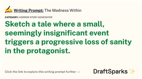 Writing Prompt The Madness Within • Draftsparks Writing Prompt The Madness Within • Draftsparks