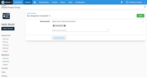 Running A Runbook Octopus Deploy