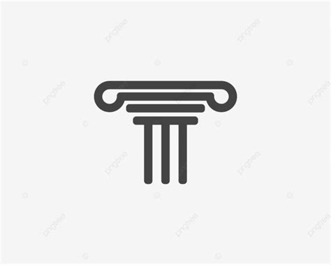 Column Icon Logo Template Vector Illustration Design D Trial Attorney Png And Vector With
