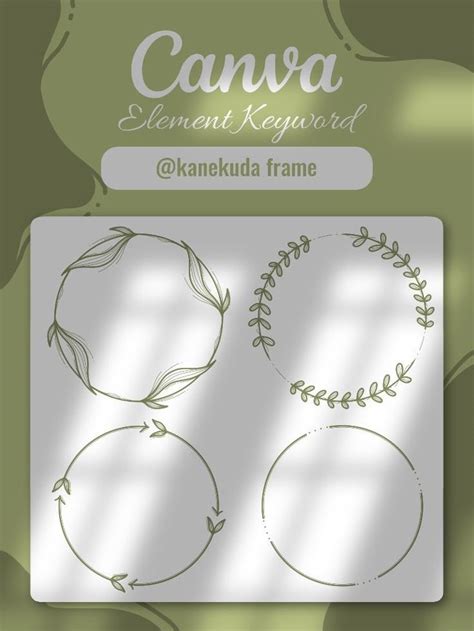 Decorative Floral Weeding Frame Canva Element Keyword Canvas