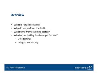 Parallel Testing Overview PDF