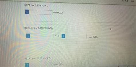 Solved Calculate The Number Of Moles Of Solute In Each Of