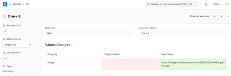 provision to filter in version list · issue 37685 · frappe erpnext