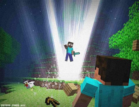 Minecraft Herobrine Vs Steve Wallpaper Herobrine Vs John Doe