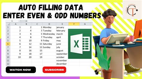 how to do autofill data in excel enter even odd numbers easy