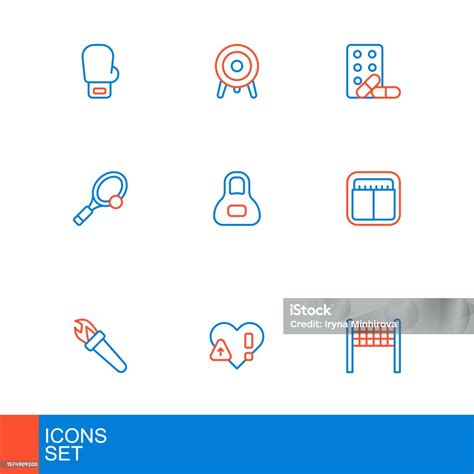 세트 라인 배구 네트 심박수 토치 불꽃 스포츠 기계식 스코어 보드 테니스 라켓 무게 스포츠 도핑 덤벨 및 대상 스포츠 아이콘