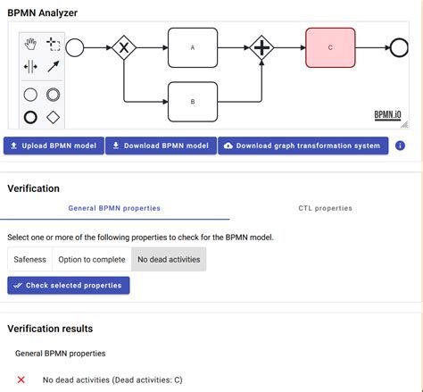 BPMN Analyzer Formal analysis of BPMN process models chart with upwards trend Tim Kräuter