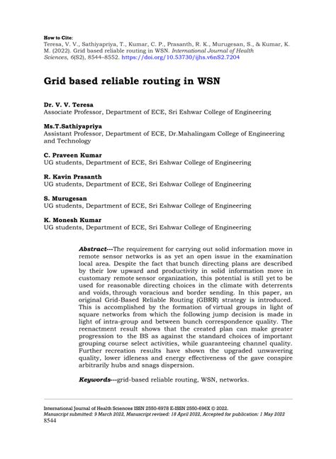 pdf grid based reliable routing in wsn