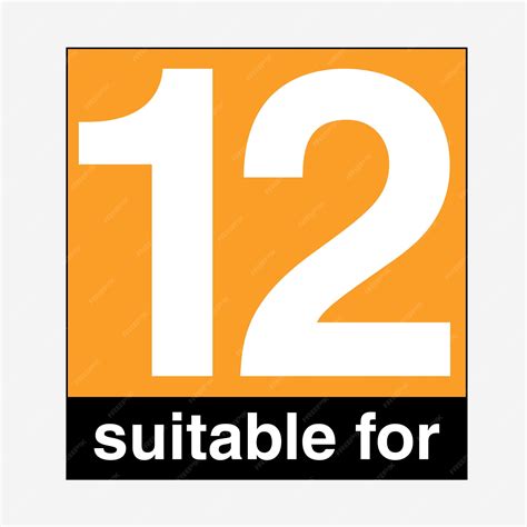 Premium Vector Age Rating Sign Over 12