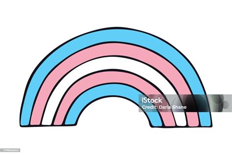 다채로운 무지개 모양 트랜스젠더 프라이드 플래그 해피 프라이드 데이 Lgbtq 커뮤니티 프라이드의 달 포스터 스티커 로고 카드에 대 한 벡터 손으로 그린 낙서 0명에 대한