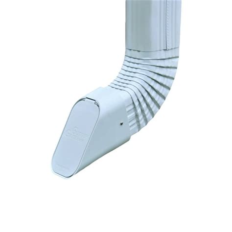 Guttergate White Plastic Rectangular Downspout Adapter 3 X 3 X 4 In Spout Gutter