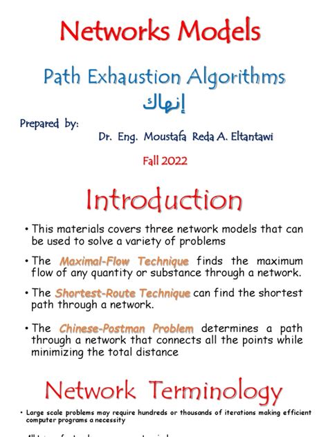 08 Graph Theory Spring2022 Important Network Models Pdf Computational Problems