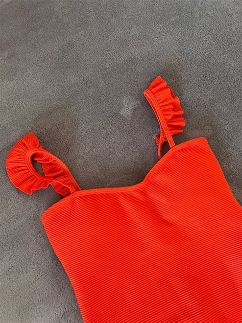 Bench Body X Lovi Poe One Piece Swimsuit Red Orange Women S Fashion Swimwear Bikinis