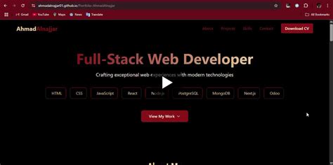 Portfolio Webdevelopment Fullstackdeveloper Mernstack Reactjs Nextjs Ahmad Alnajjar