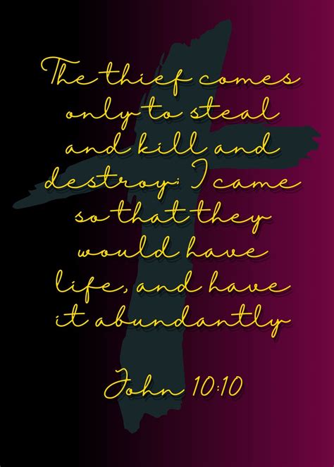 John 10 10 Bible Verse Poster By Artistic Prints Displate