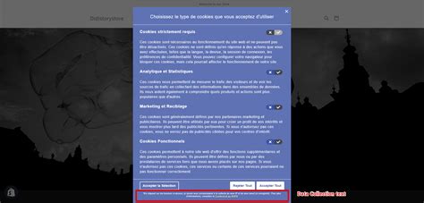 all possible options to translate the cookie bar and preferences popup