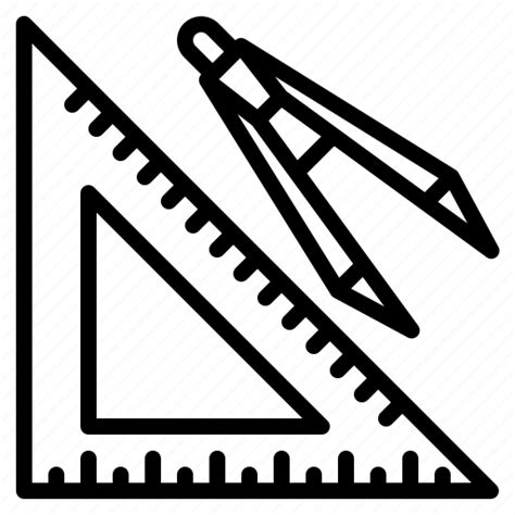 Geometry Square Tools Measuring Measure Rulers Drawing Icon Download On Iconfinder