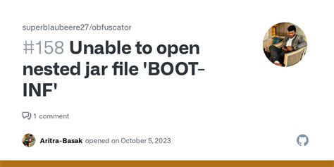 Unable To Open Nested Jar File Boot Inf · Issue 158