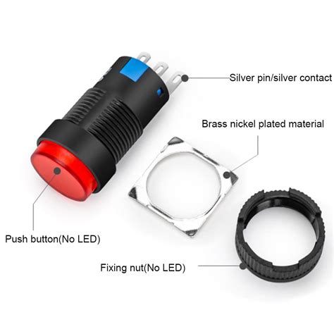 Gebildet Mm SPDT Pin Momentary Push Button Switch Round India Ubuy