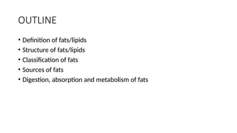 FATS AND LIPIDS PPT