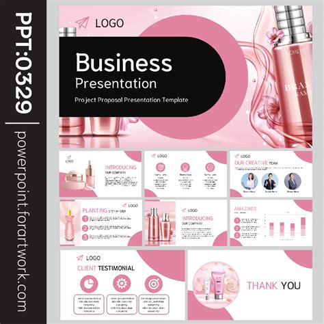 เทมเพลต Powerpoint เรียบหรู ดีไซน์เรียบง่าย สวยงาม และเป็นมืออาชีพ สีชมพู 0329 เทมเพลต