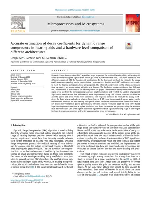 Microprocessors And Microsystems 2019 Pdf Logarithm Decibel