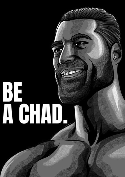 Giga Chad Meme Poster Von Adam Khabibi Printler