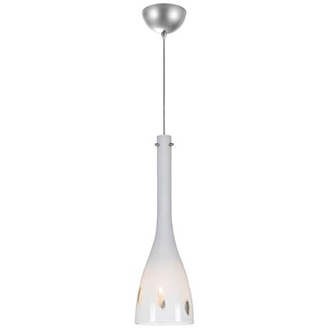 White Glass 4 1 4w Brushed Steel Low Voltage Mini Pendant 69y35